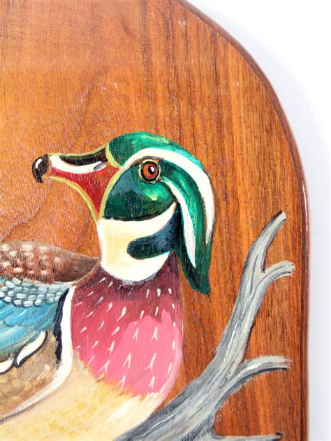 Vintage Wood Duck Painting On Wood 86 Vintage