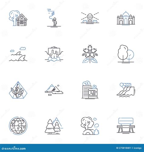 Smart Yard Line Icons Collection Eco Friendly Automation