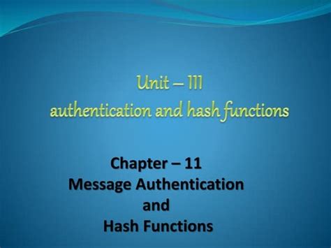 Message Authentication Ppt Operating Systems Computer Software And Applications