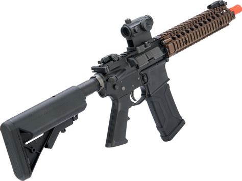Cybergun Colt Licensed Full Cnc Mk18 Mod 1 M4 Ptw Airsoft Aeg Rifle Tanblack Airsoft Station