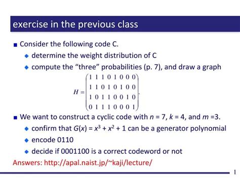 Ppt Exercise In The Previous Class Powerpoint Presentation Free