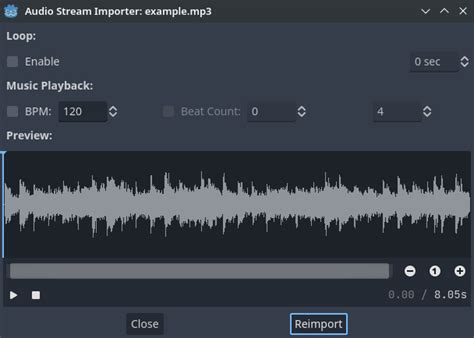 importing audio samples — godot docs