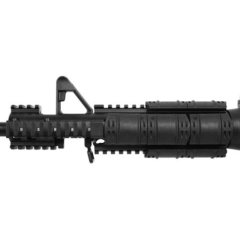 Aim Sports Ar Length Quad Rail 2 Piece Extended Rail For M4a1 Aegs Airsoft Megastore