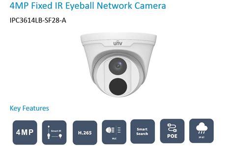 Uniview IPC LB SF A MP Fixed IR Eyeball Dome Network Camera