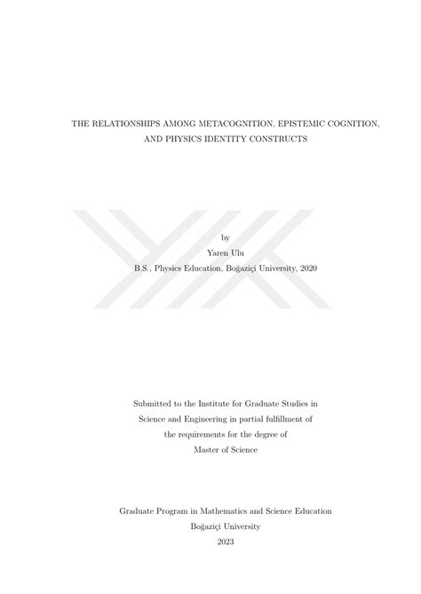 pdf the relationships among metacognition epistemic cognition and