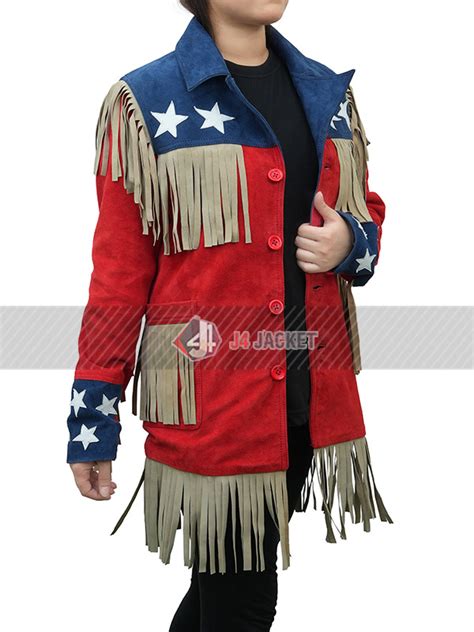 Beyonce American Flag Fringe Leather Jacket J4 Jacket