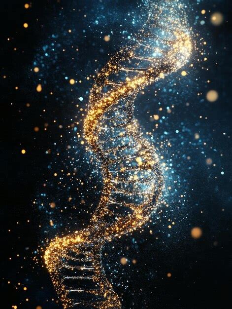 Glowing Dna Double Helix Science And Life A Mesmerizing Depiction Of A Dna Double Helix Fo