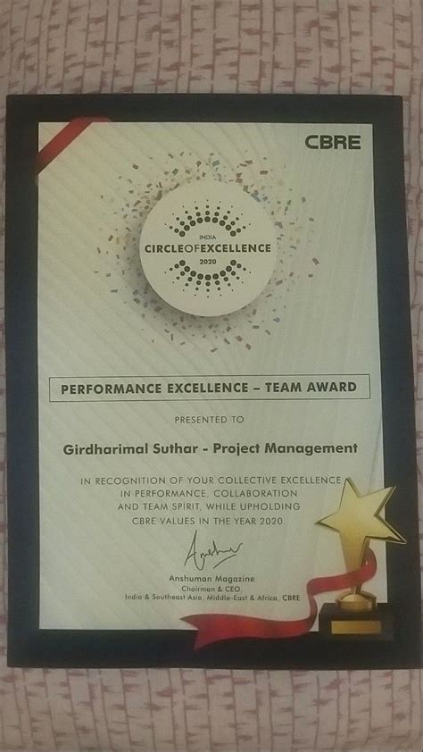 girdhari suthar on linkedin received performance excellence award for