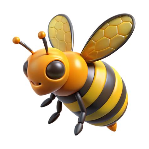 Impressive Iconic Hyper Specific Professional Render Of A Single Bee With Pollen On Its Legs