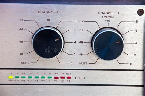 Stereo Amplifier Knob Stock Image Image Of Measurement 33722971