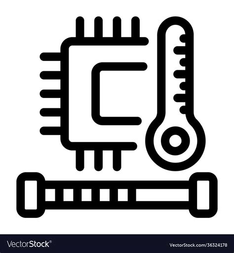 Microchip Temperature Royalty Free Vector Image