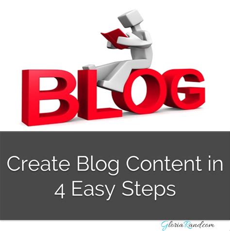 Create Blog Content In 4 Easy Steps [template] Gloria Rand