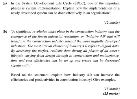 Solved CIVIL ENGINEERING INFORMATION SYSTEM A In The System Development Course Hero