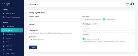 Authentication Quantcdn