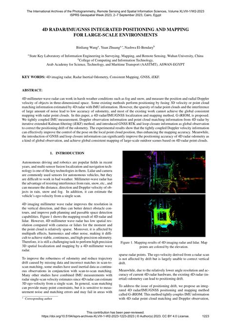 Pdf 4d Radarimugnss Integrated Positioning And Mapping For Large