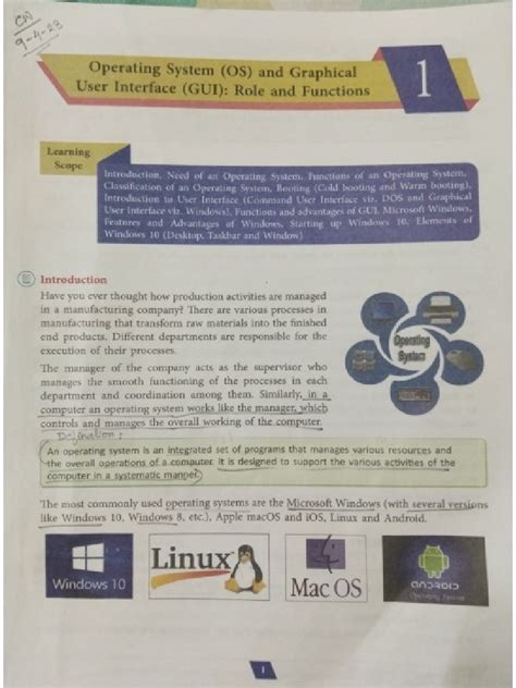 operating system os and graphical user interface gui role and functions