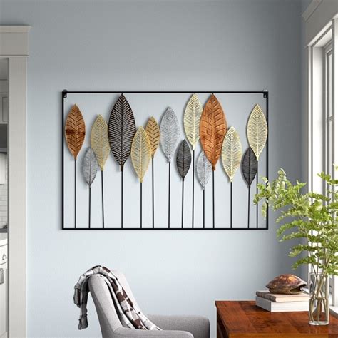 Rectangular Wood And Metal Leaf Wall Decor Designer Review And Photo