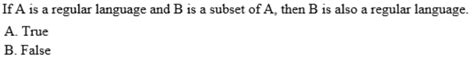 solved if a is a regular language and b is a subset of a