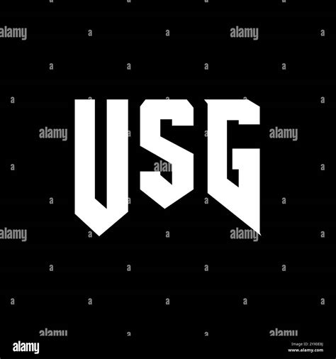 Usg Letter Logo Design For Technology Company Usg Logo Design Black And White Color Combination