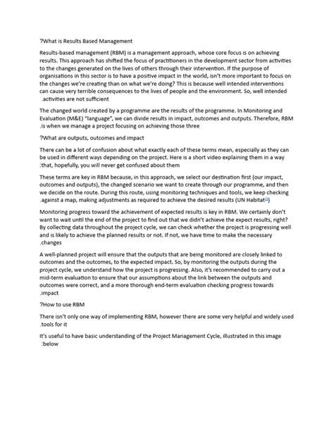 What Is Results Based Management Download Free Pdf Cognition