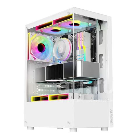 Корпус Miditower Atx Alseye Spider W белый прозрачная стенка 5x