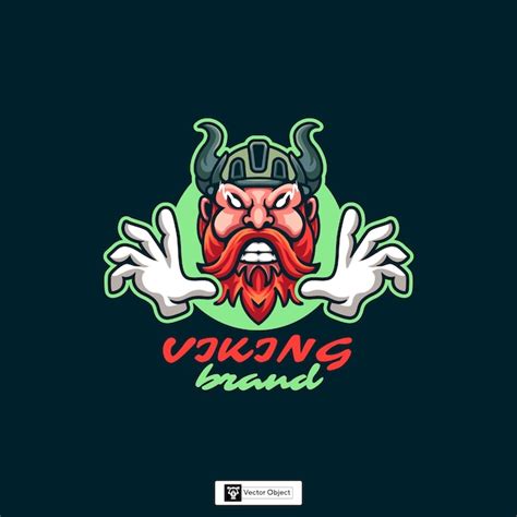 바이킹 로고 아이콘 프리미엄 벡터