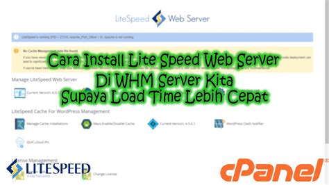 Cara Install Litespeed Web Server Di Whmcpanel Youtube