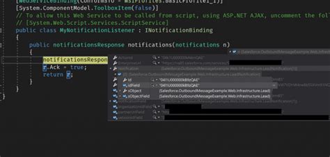 working with salesforce outbound messages in ballard software