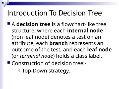 Decision Tree Machine Learning Classification Pptx