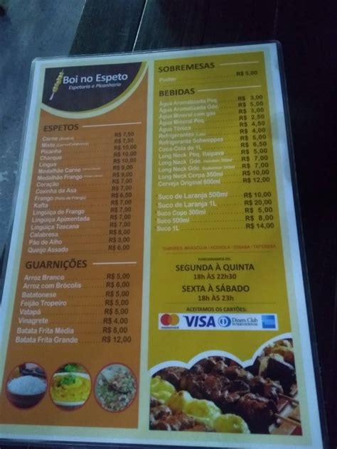 Menu Em Boi No Espeto Pub And Bar Manaus