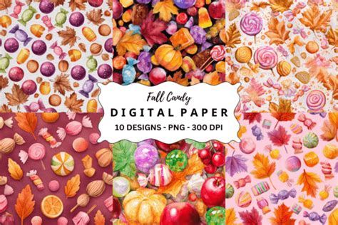 Watercolor Fall Candy Background Graphic By Pcudesigns · Creative Fabrica