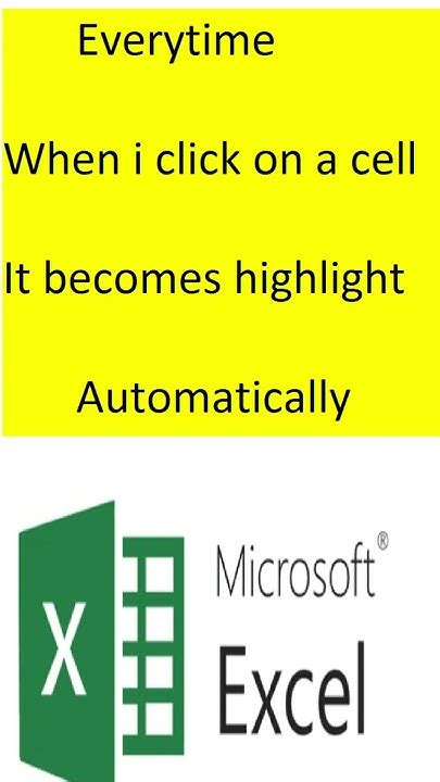 Highlight Active Cell In Excel Highlight Cells Automatically Excel