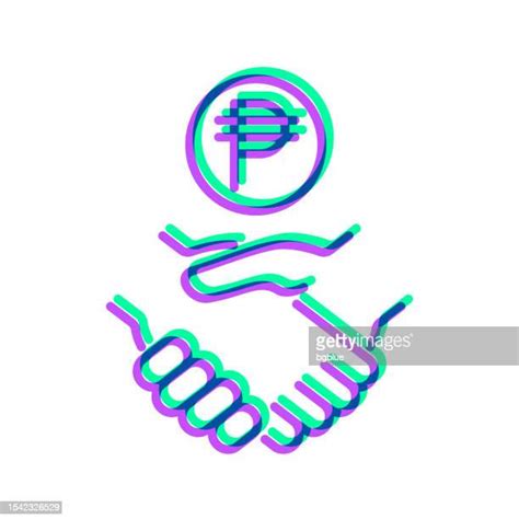 Peso Agreement Icon With Two Color Overlay On White Background High Res