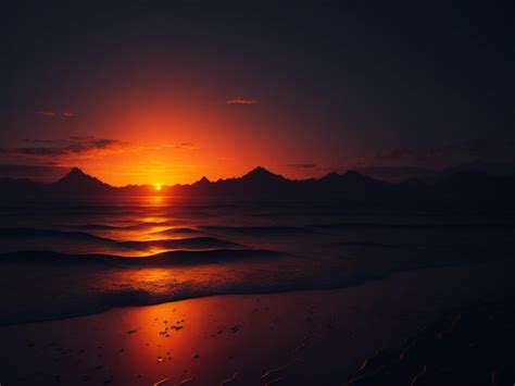 Premium Ai Image Sunset Background