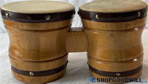 Wooden Bongo Drums Made In Mexico