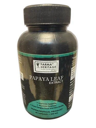 Papaya Leaf Extract Capsules At ₹ 270 Bottle Papaya Leaf Capsules In Coimbatore Id 26397477388