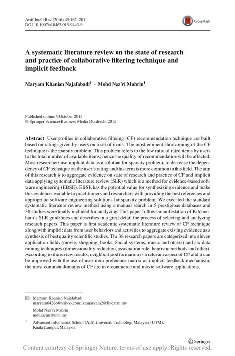 a systematic literature review on the state of research and practice of