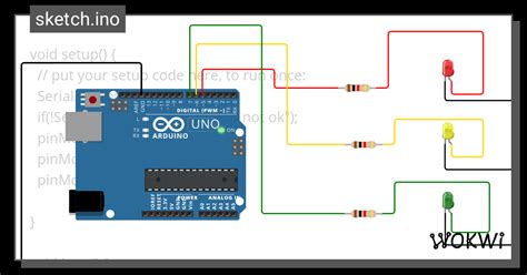 Lampu Lalu Lintas Wokwi Esp32 Stm32 Arduino Simulator