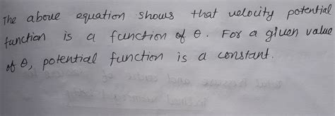[solved] a derive an expression of stream function and velocity