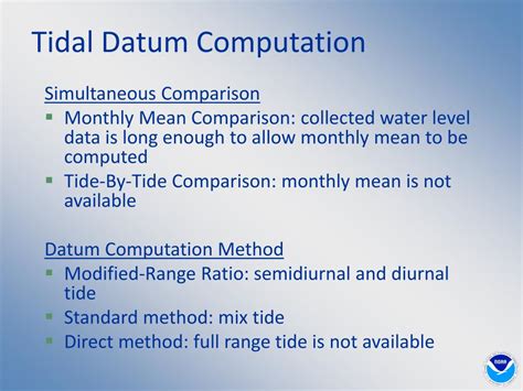 ppt tidal datum computation powerpoint presentation free download id 3287137