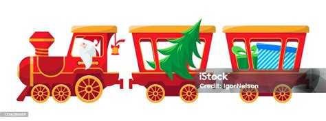 Christmas Train With Ts And Tree Santa Claus Is Bringing Ts