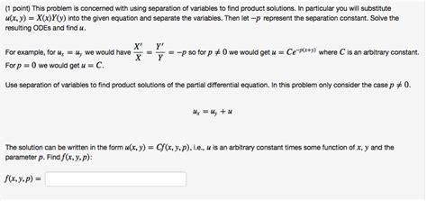 Solved This Problem Is Concerned With Using Separation Of Chegg Com