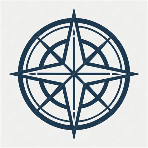 Premium Vector Black And White Compass With Directional Markings