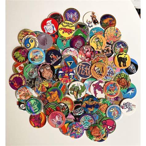 Vintage Pog Set Random Pogs Pogman 90s Pogs Collectible Pogs Pog Bundle 90s Toys 90s