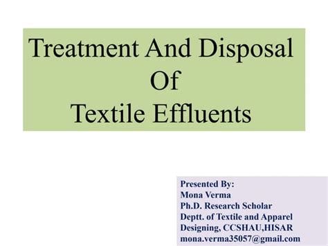 Textile Effluent Treatment Pptx