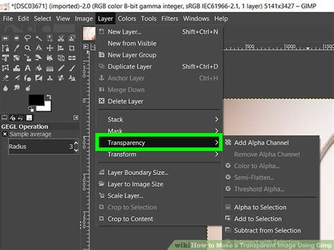 How To Make A Transparent Image Using Gimp With Pictures