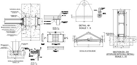 Cad Drawing File Of The Lifting Beam Section Details Download The Autocad Dwg File Cadbull