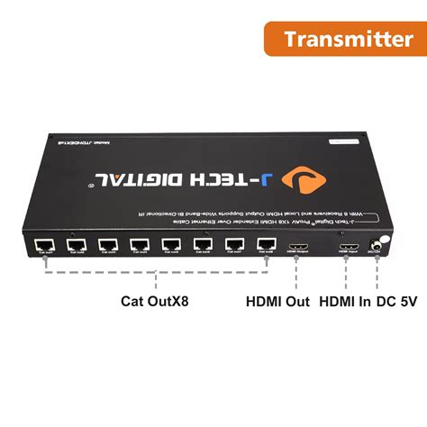 J Tech Digital Hdmi Extender 1x8 1080p 60hz 164ft