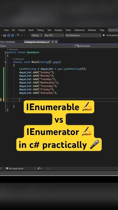 ienumerable vs ienumerator in c shorts coding csharp youtube