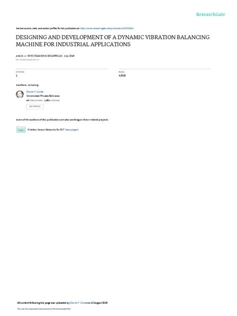 Designing And Development Of A Dynamic Vibration B Pdf Force Resonance